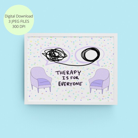 Therapy Office Wall Art Counselor Office Decor Mental Health | Etsy