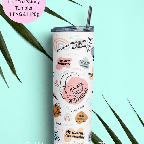 20 Oz Skinny Tumbler Teacher Life Sublimation Design PNG - Etsy