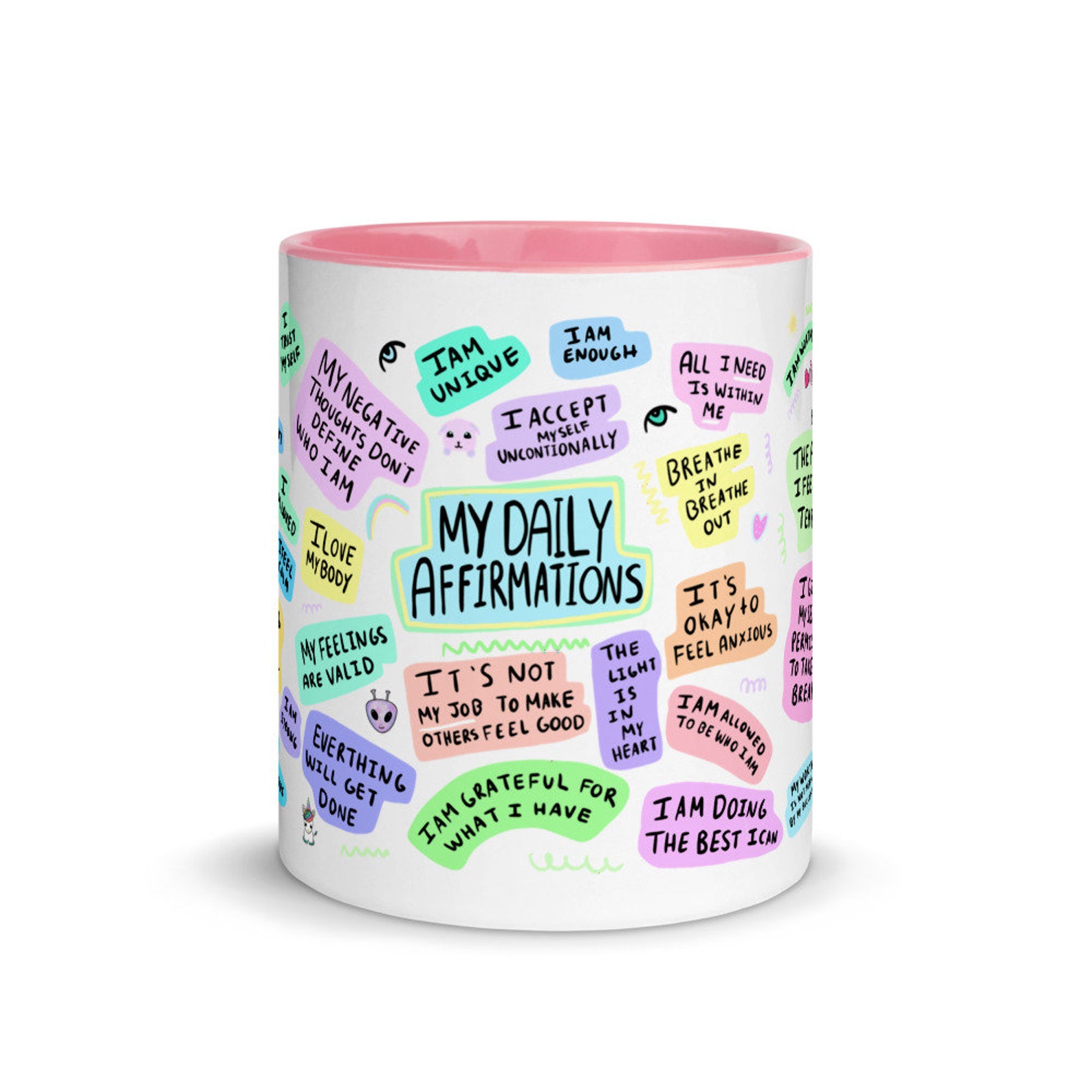 Daily Affirmations Affirmations Mug Motivational Mug Self Etsy