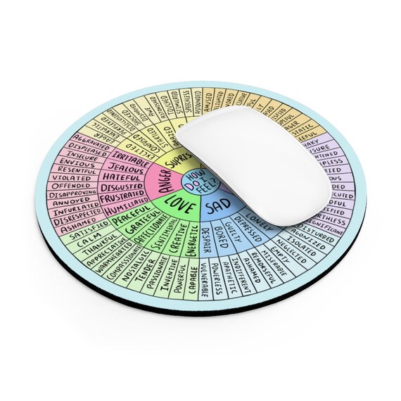 Feelings Wheel MOUSE Pad Wheel of Emotions Self Awareness | Etsy