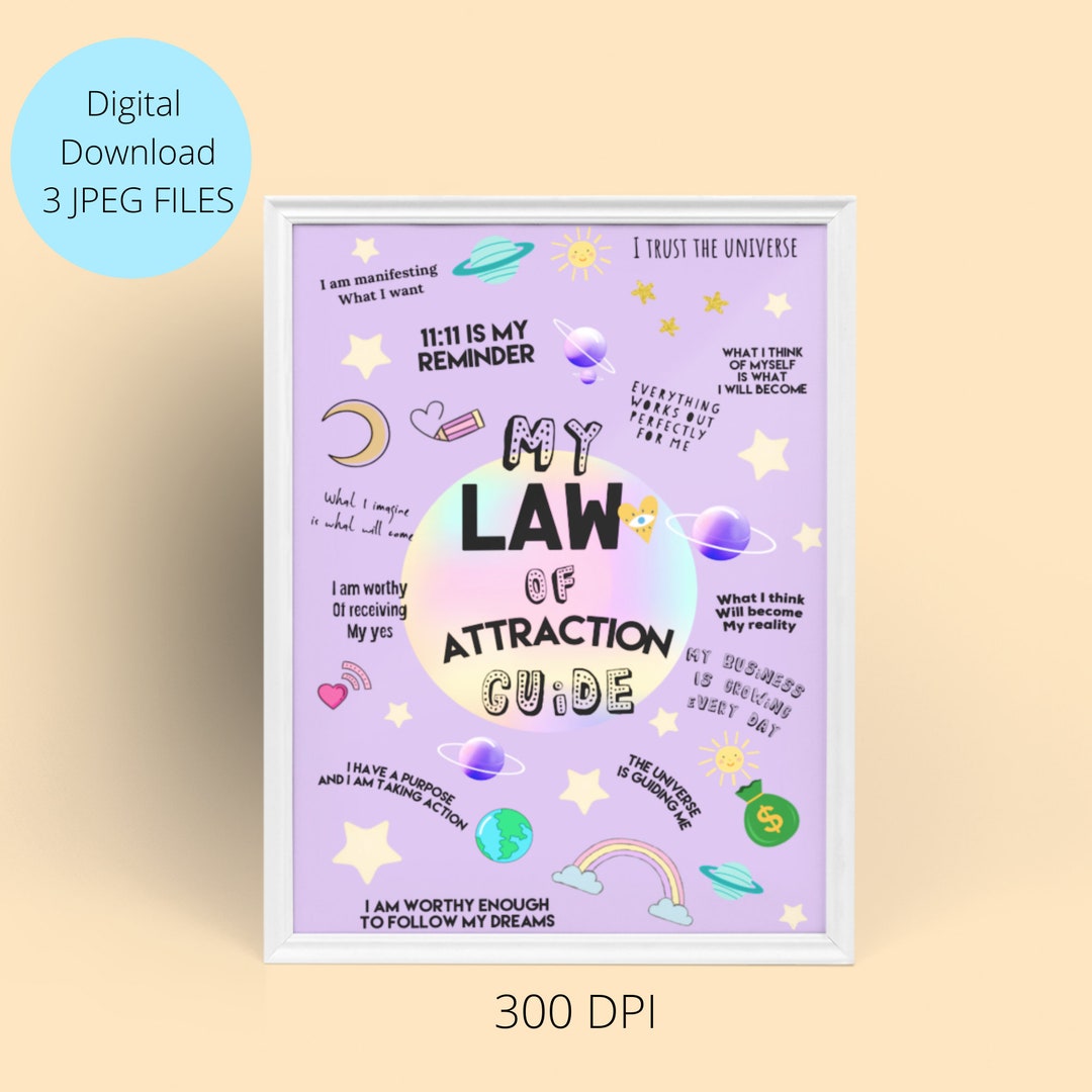 Law of Attraction Guide, Law of Attraction Printable, Spiritual ...