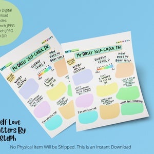 Mental Health Check in Daily Check in Digital Download Mental Health ...