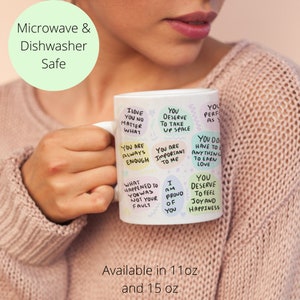 Affirmations Mug Positivity Coffee Mugs Mental Health Mug - Etsy