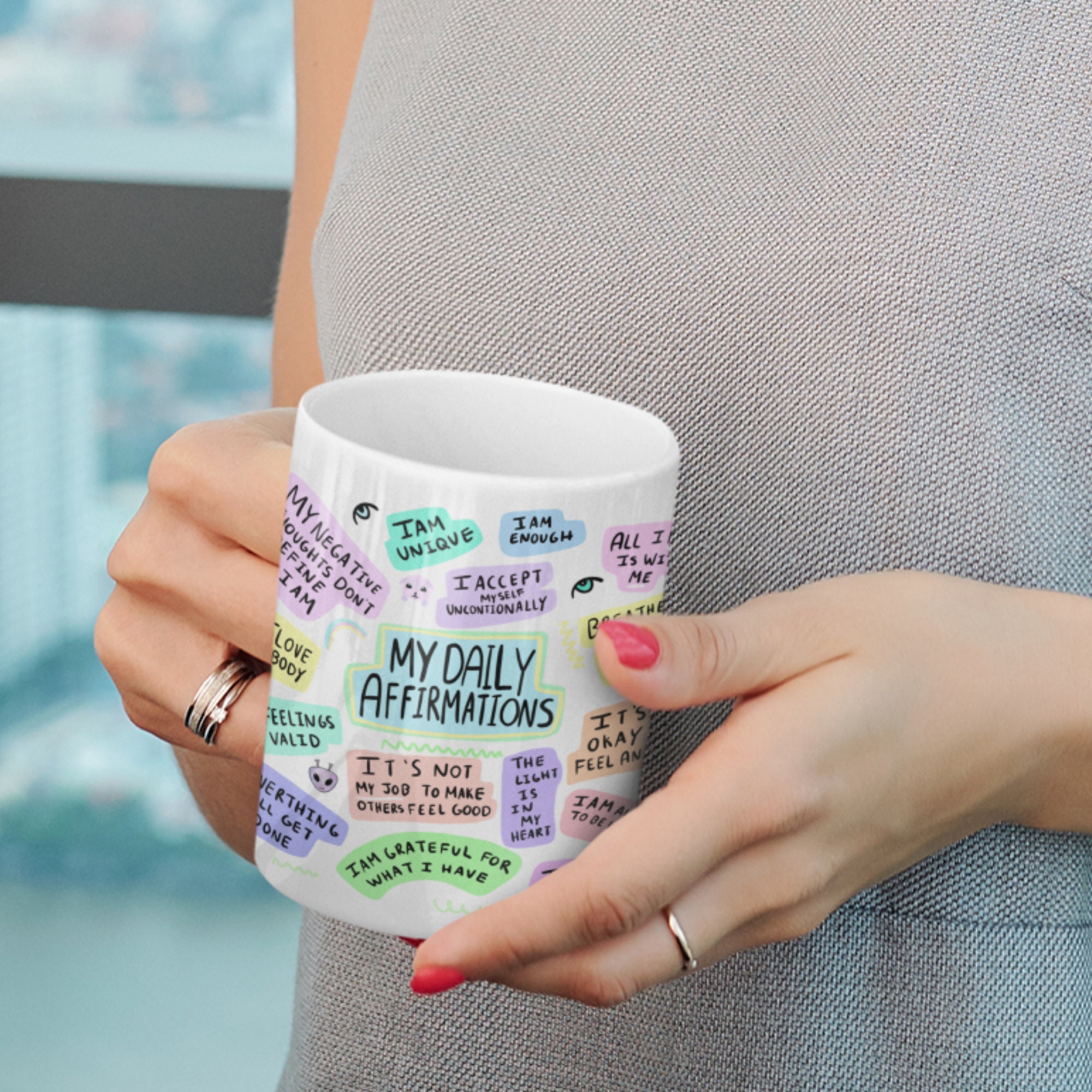 Affirmations Mug Inspirational Mug Motivational Mug Self Etsy