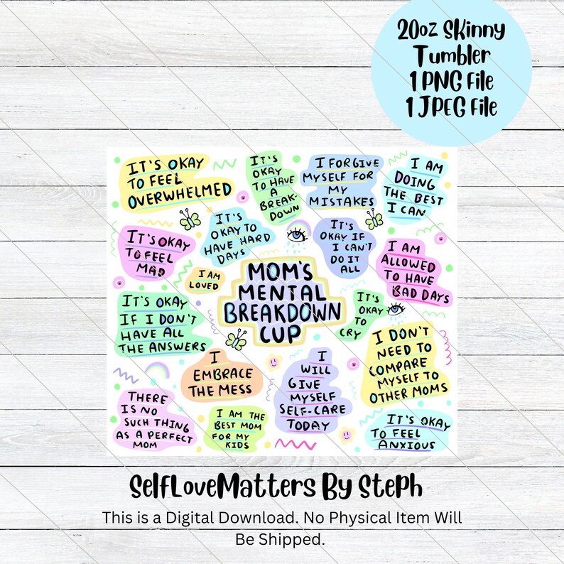Mom's Mental Breakdown Sublimation Design, Mother's Day Sublimation ...