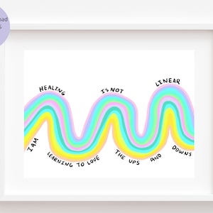 Healing is Not Linear Wall Art Mental Health Digital Print - Etsy