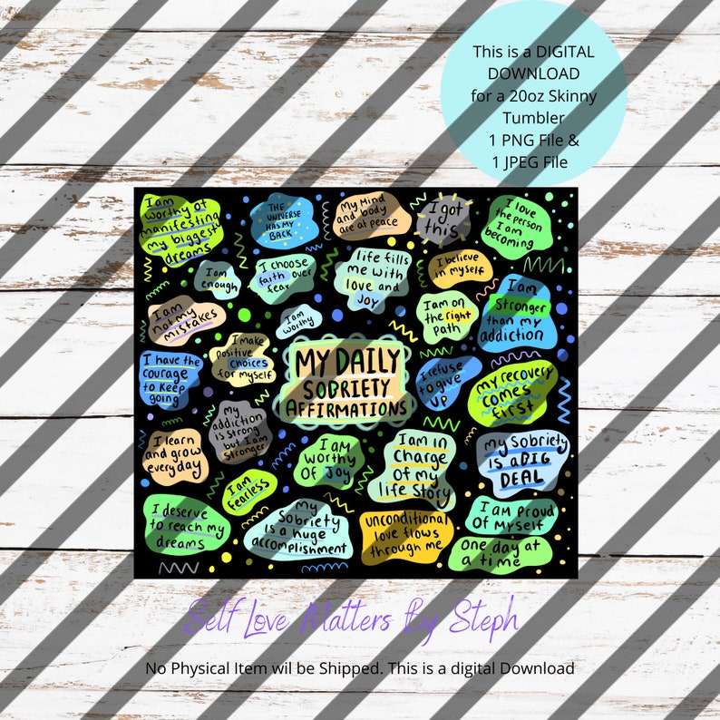 Sobriety PNG, Sober Tumbler Wrap, Addiction Recovery PNG, Recovery ...