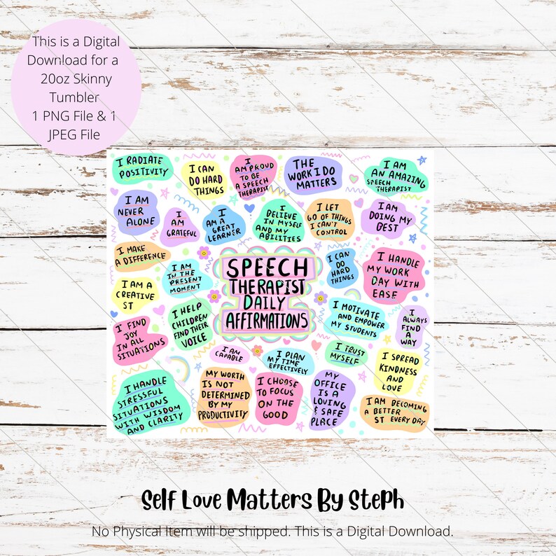Speech Language Pathologist Tumbler Wrap Speech Therapist - Etsy