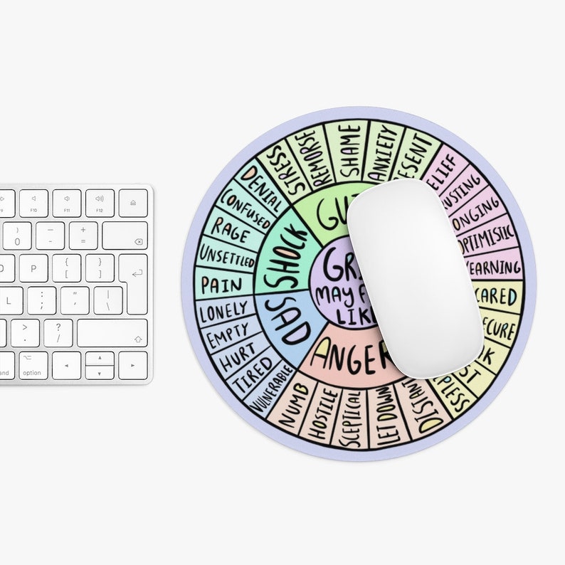 Feelings Wheel MOUSE Pad Wheel of Emotions Self Awareness - Etsy