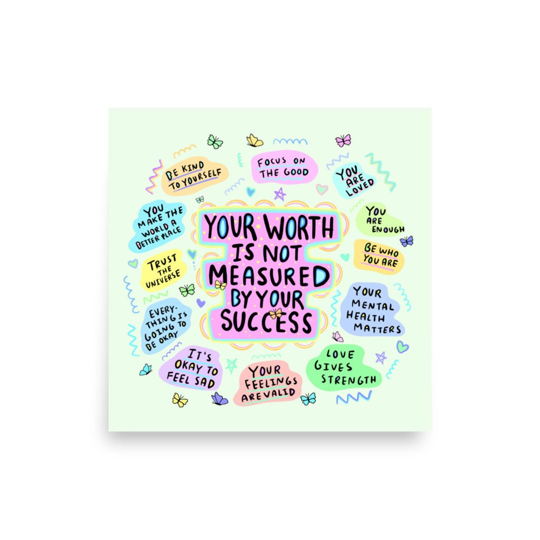 Mental Health Poster, Affirmations, School Counselor Office Decor ...