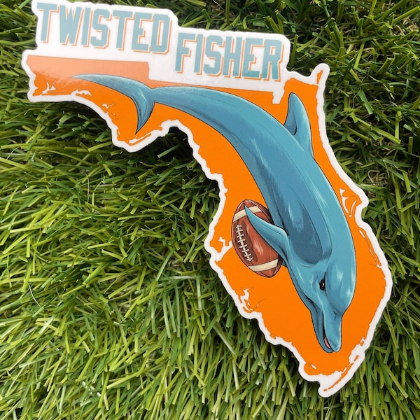 Miami Dolphins Car Decal - Etsy