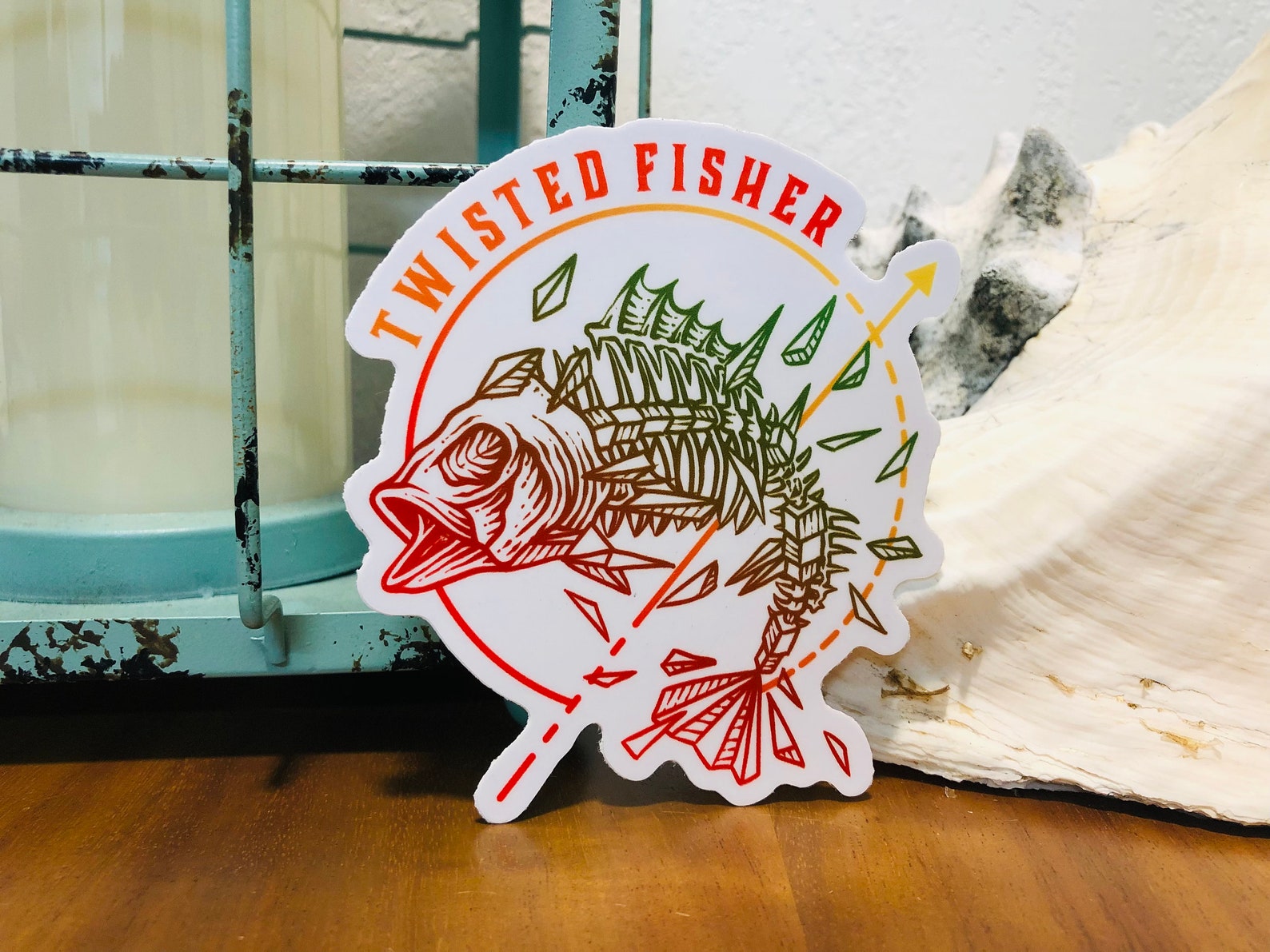 Twisted Fisher Peacock Bass Skeleton Vinyl Sticker Fishing - Etsy