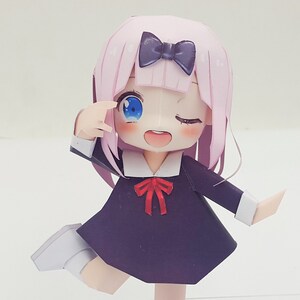 Fujiwara Chika, Papercraft , Pepakura, 3D Model Paper , PDF Template ...
