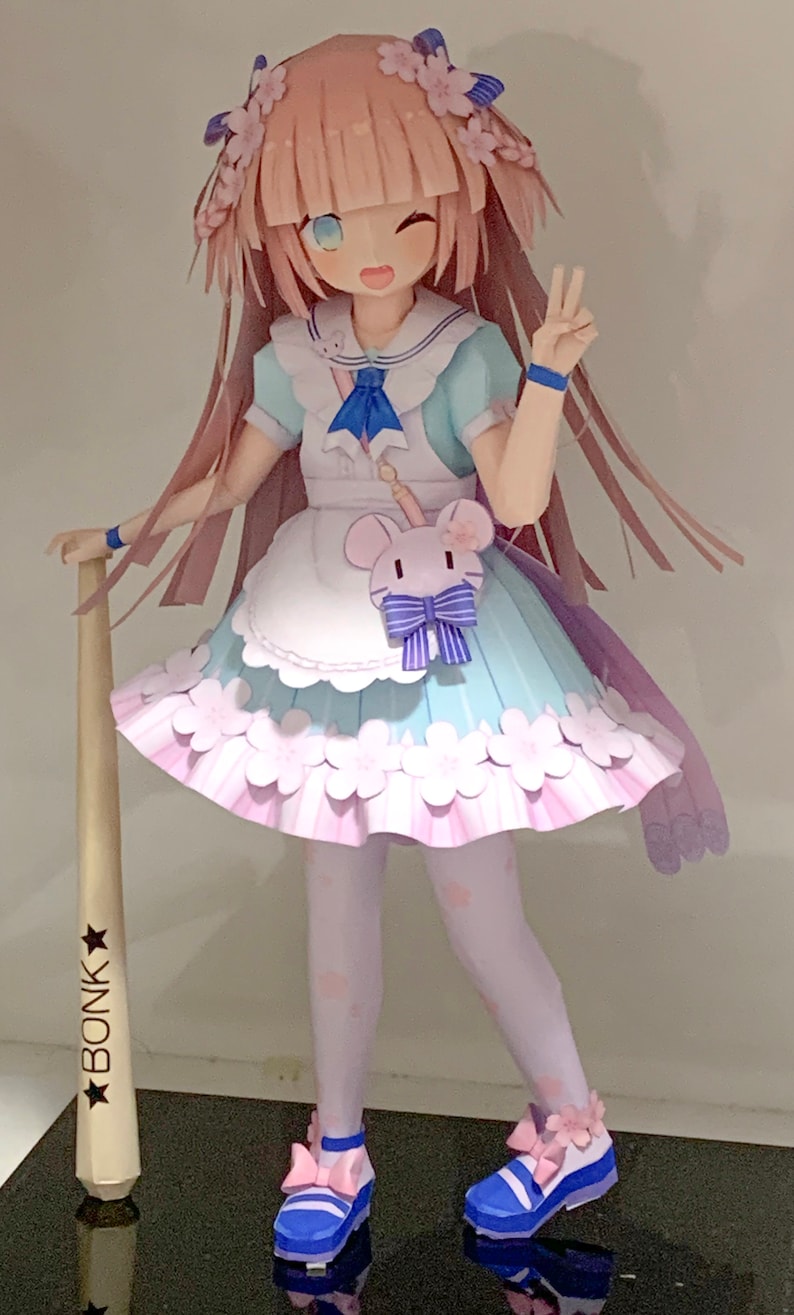 Vtuber Mchikomame Papercraft Pepakura 3D Model Paper - Etsy