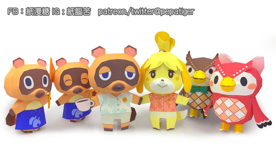 Animal Crossing , Papercraft , Pepakura, 3D Model Paper , PDF Template ...