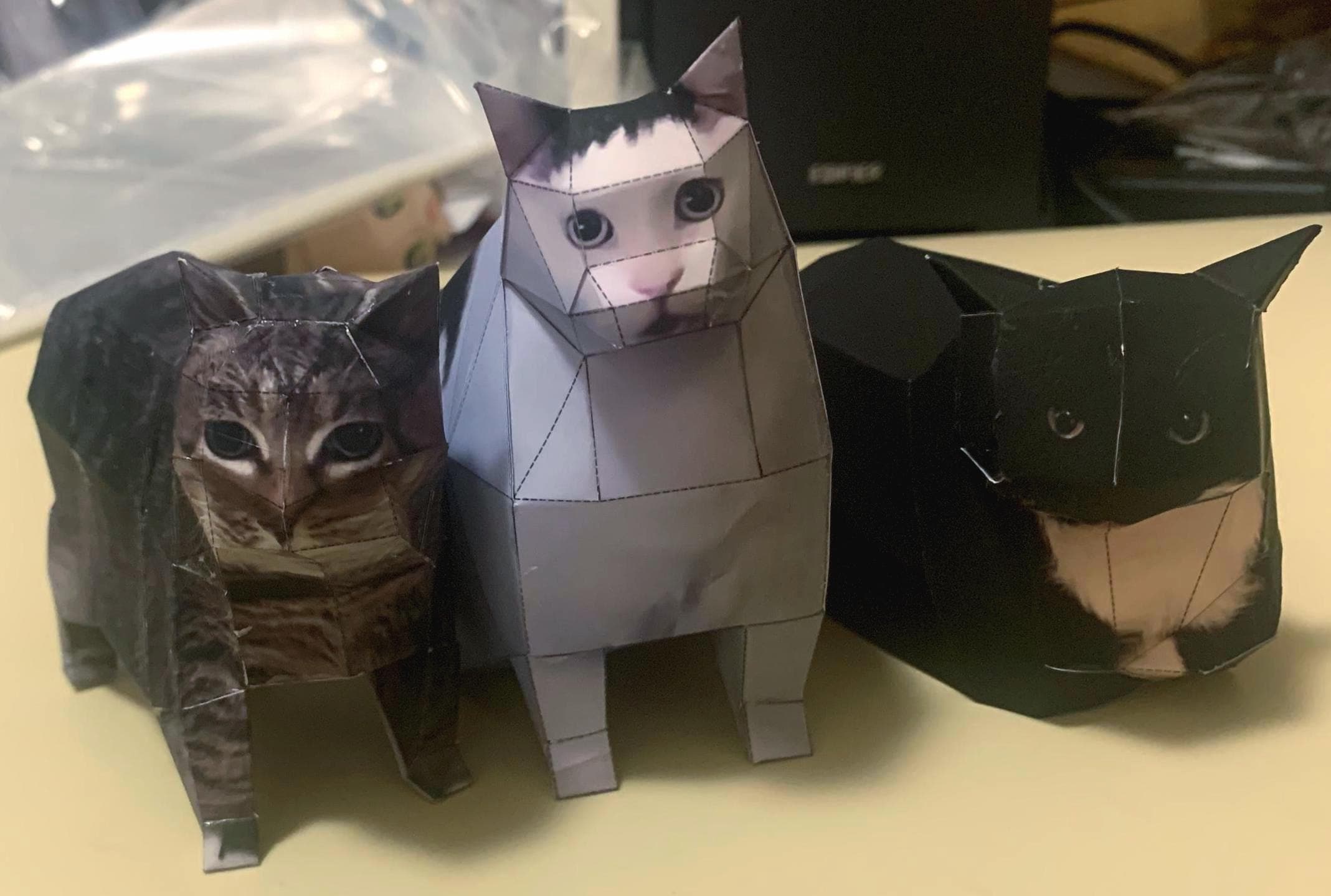 Mini memes Gato x3, papercraft, memes, Papercraft, Plantilla PDF, DIY ...