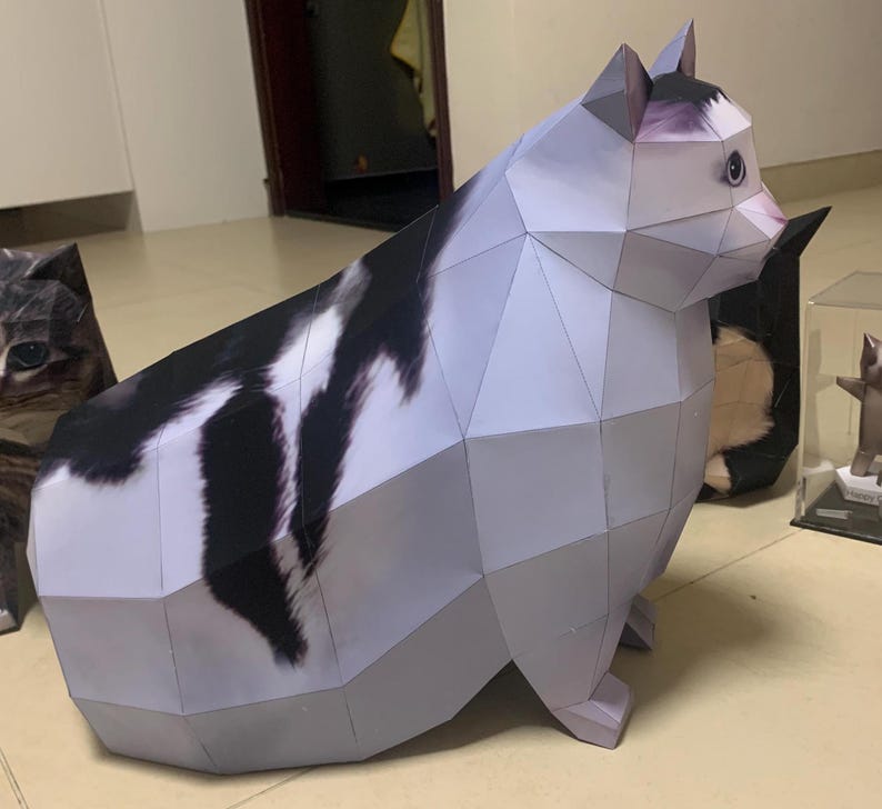 Big Huh Cat ,1:1 , Memes , Papercraft , PDF Template , DIY , A4 - Etsy