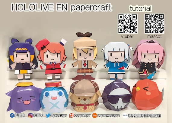 Vtuber EN Papercraft Pepakura 3D Model Paper PDF - Etsy
