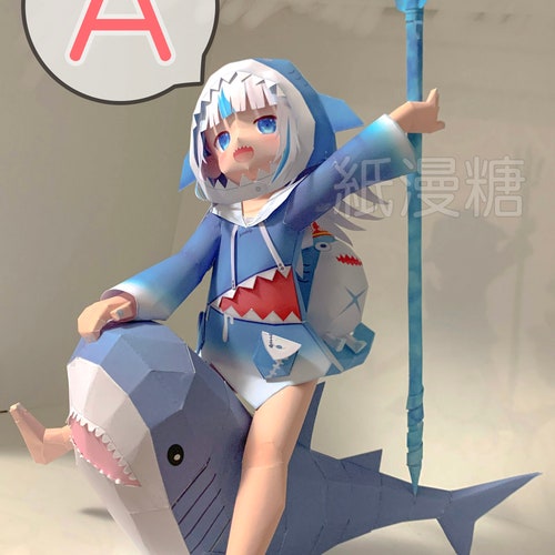 Vtuber Sakamata Chloe Papercraft Pepakura 3D Model Paper - Etsy