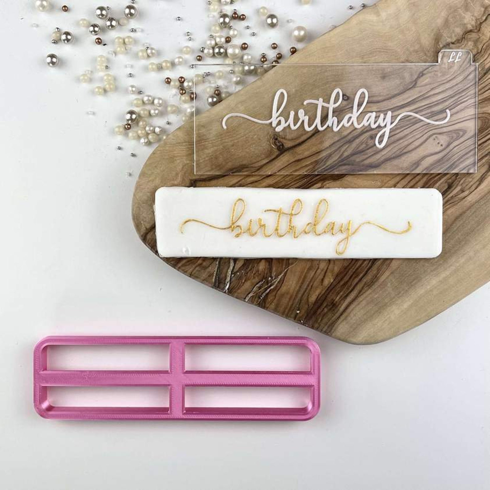 HAPPY BIRTHDAY in Verity Font EMBOSSER by Lissie Lou London - Etsy