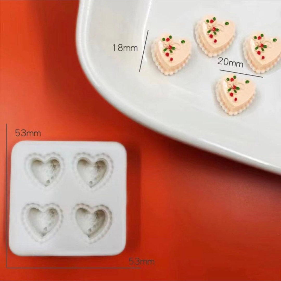 MINI HEART CAKES Silicone Mold - Etsy