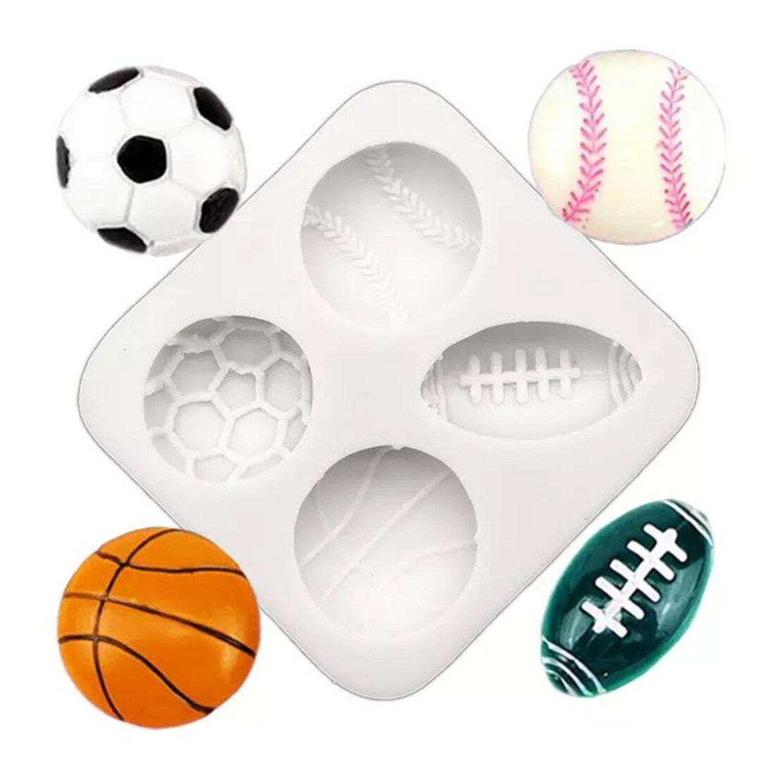SPORTS BALLS Silicone Mold |football| Baseball | Basketball | Soccer ...