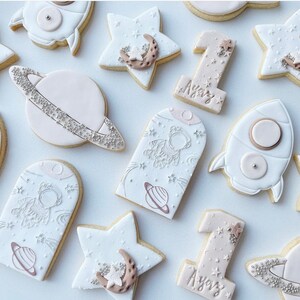 SPACE THEMED PATTERN Sarah Maddison Cookie Stamp - Etsy