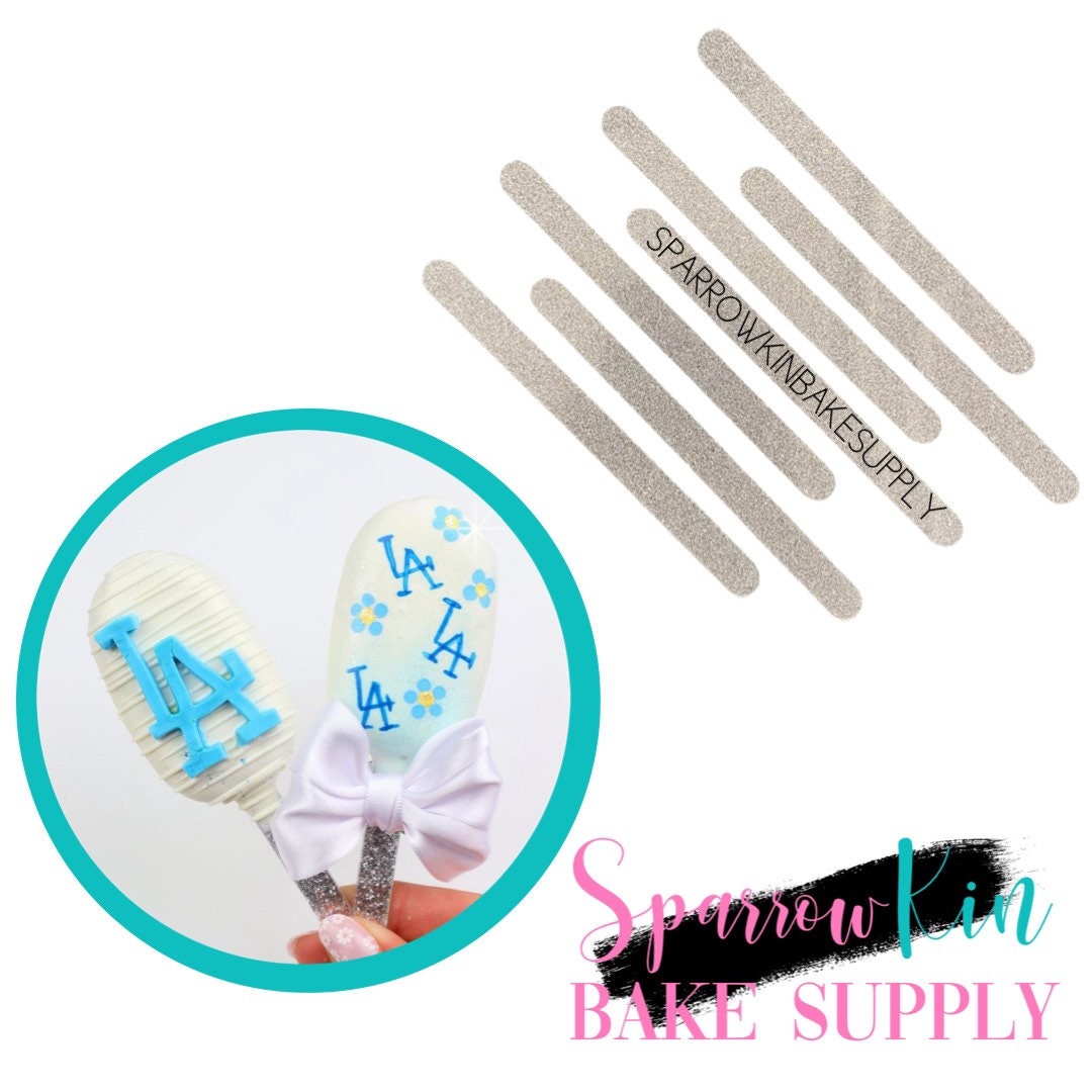 SILVER GLITTER Cakesicle/ Popsicle Sticks 12pk - Etsy