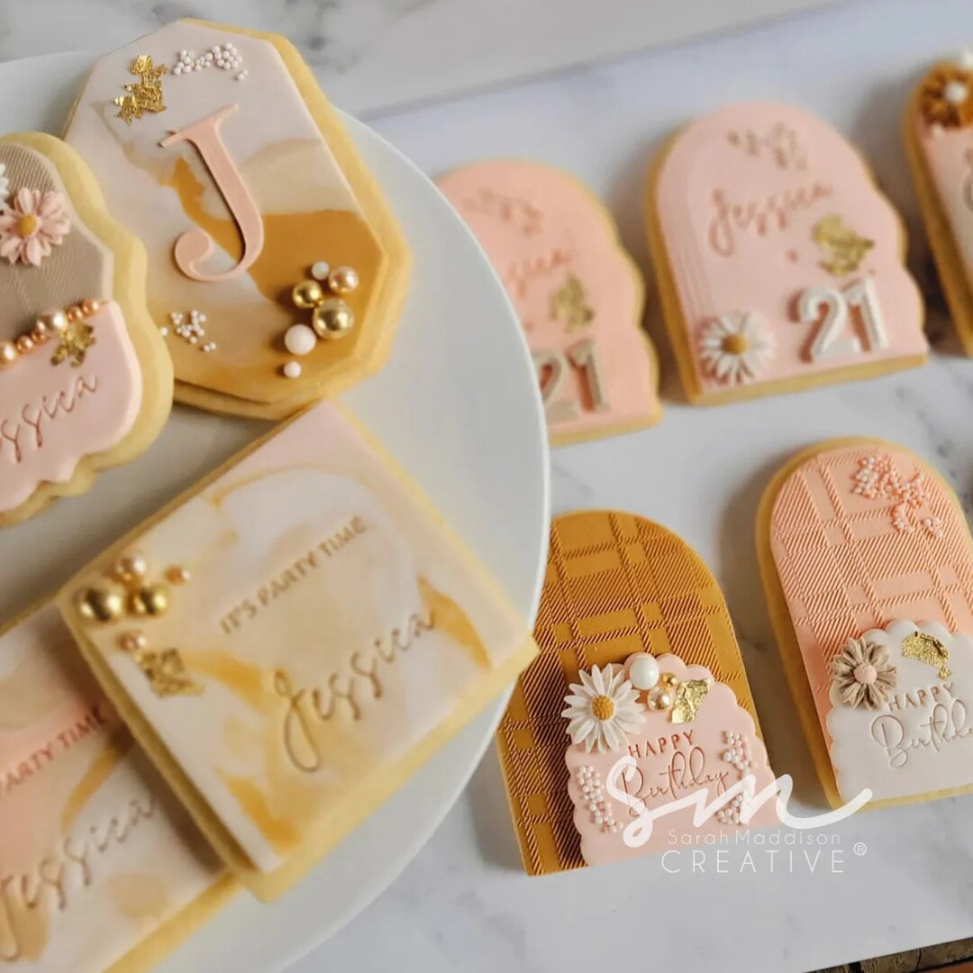 TARTAN PATTERN Sarah Maddison Cookie Stamp - Etsy