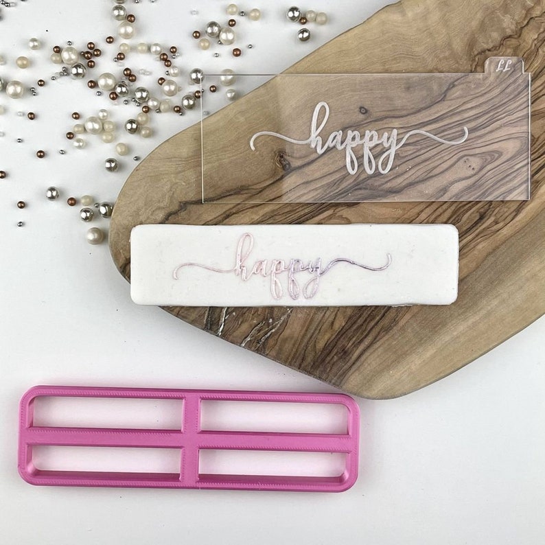HAPPY BIRTHDAY in Verity Font EMBOSSER by Lissie Lou London - Etsy