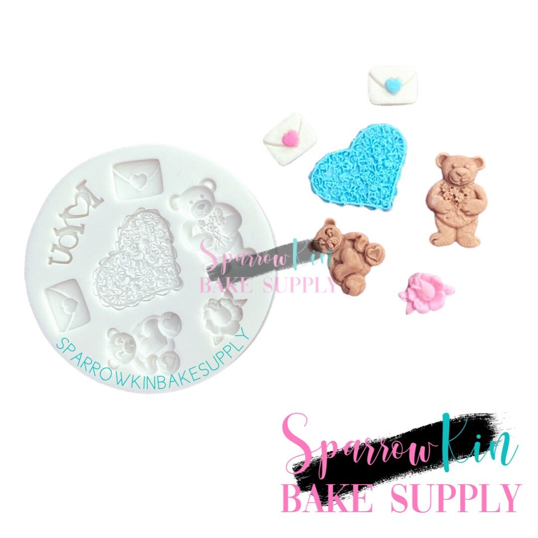 TEDDY BEAR & ENVELOPES Silicone Mold - Etsy