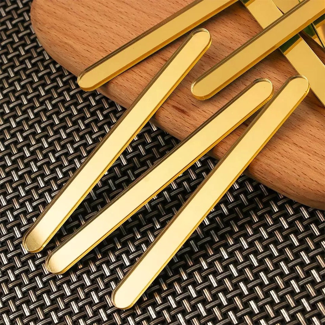 MIRRORED GOLD Cakesicle / Popsicle Acrylic Sticks 12pk - Etsy
