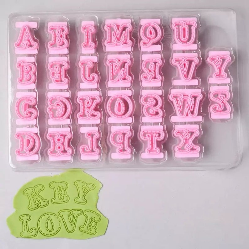 STITCHING ALPHABET EMBOSSING Stamp - Etsy