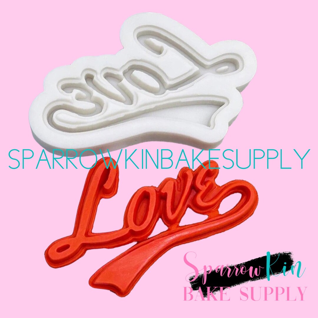 Love Script Silicone Mold, Valentines Fondant, Gum Paste - Etsy