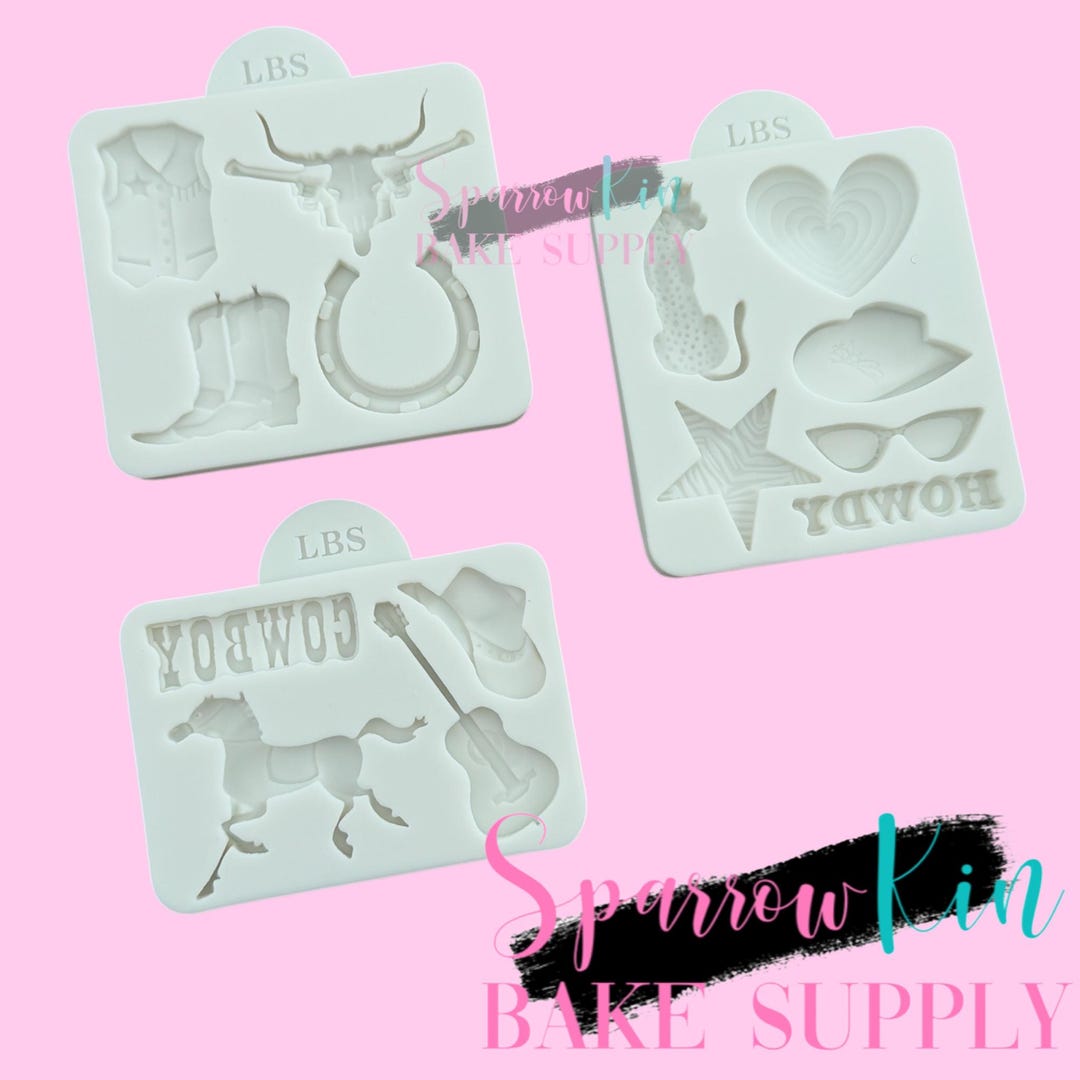 COWBOY THEME Silicone Mold (sold Individually) | Rodeo | Western ...