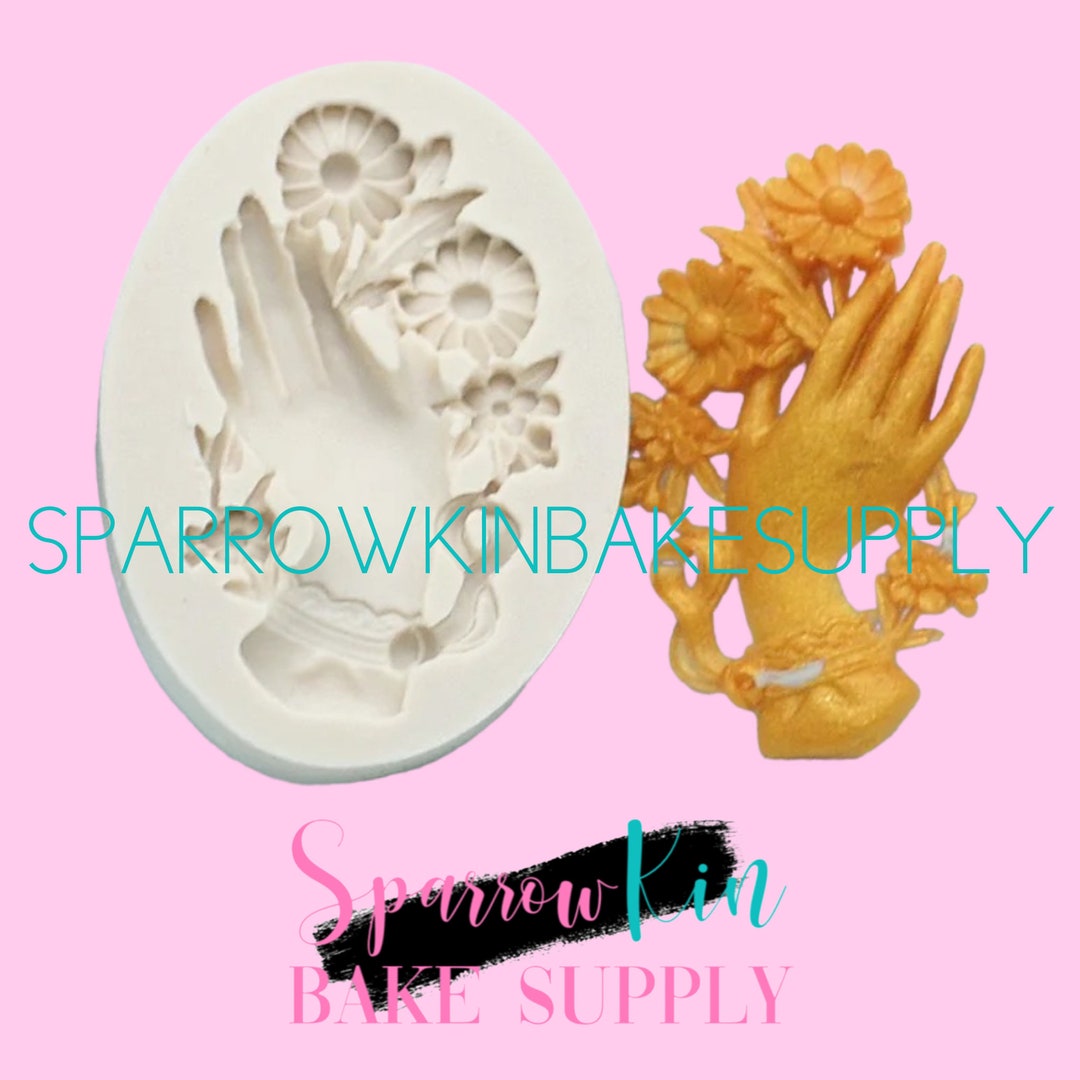 HAND WITH FLOWERS Silicone Mold - Etsy