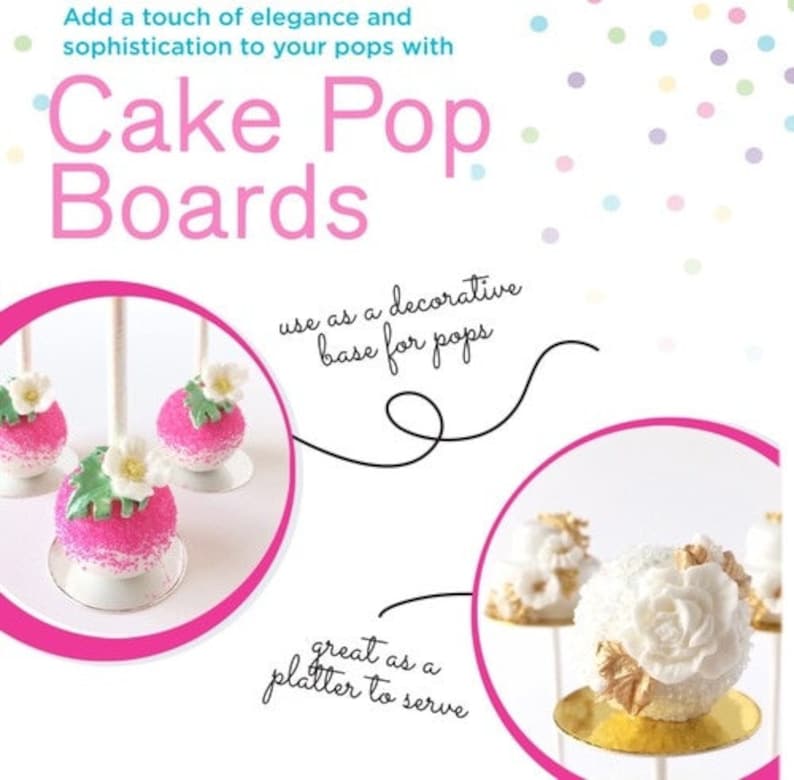 SILVER Cake Pop Boards 50pc Set MY LITTLE Cakepop - Etsy