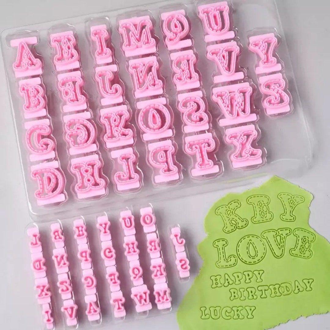 STITCHING ALPHABET EMBOSSING Stamp - Etsy