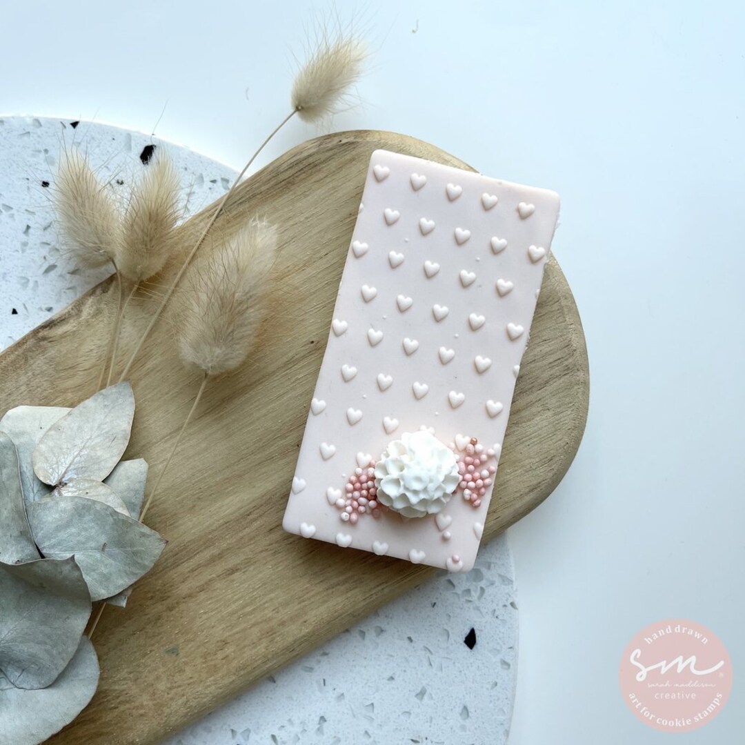 TINY HEART PATTERN Sarah Maddison Cookie Stamp - Etsy