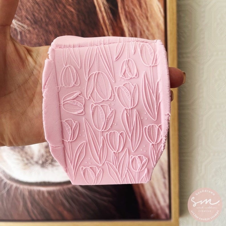 TULIPS PATTERN Sarah Maddison Cookie Stamp - Etsy