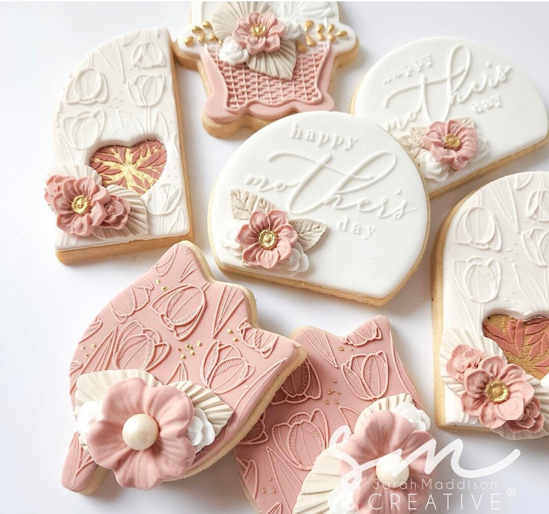 TULIPS PATTERN Sarah Maddison Cookie Stamp - Etsy