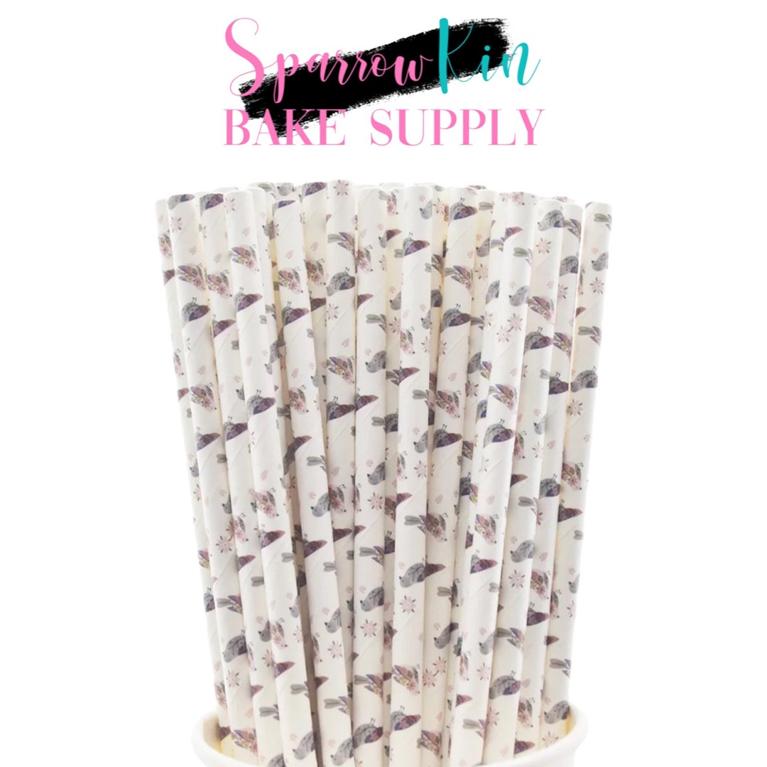 BOHO BIRD Paper Straws Pack of 25 - Etsy