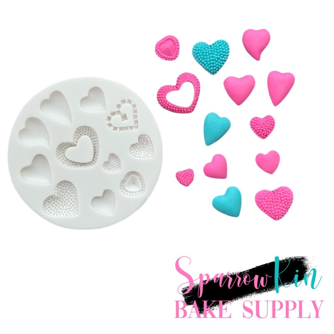 MINI HEARTS VARIETY Silicone Mold - Etsy