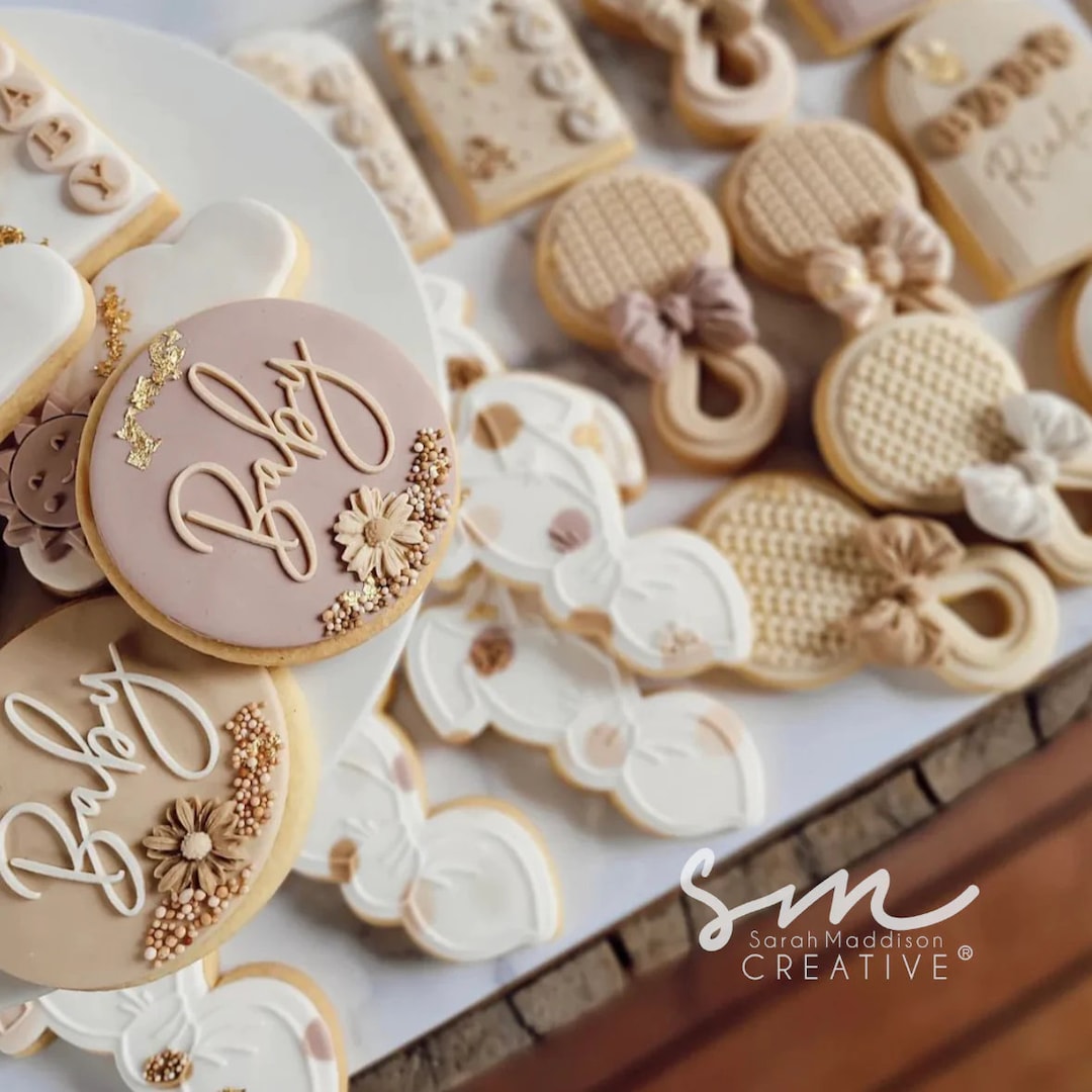 BABY SCRIPT Sarah Maddison Cookie Stamp - Etsy