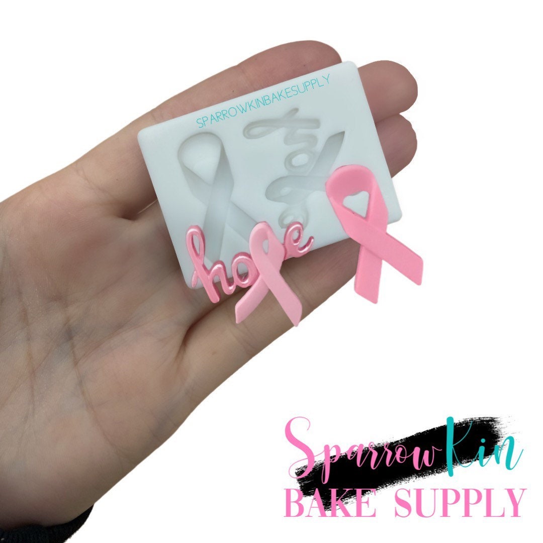 HOPE & RIBBON Cancer Awareness Silicone Mold - Etsy