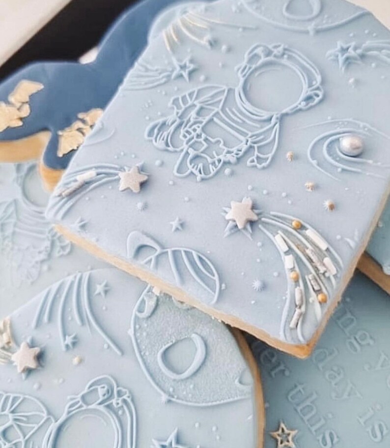 SPACE THEMED PATTERN Sarah Maddison Cookie Stamp | Etsy