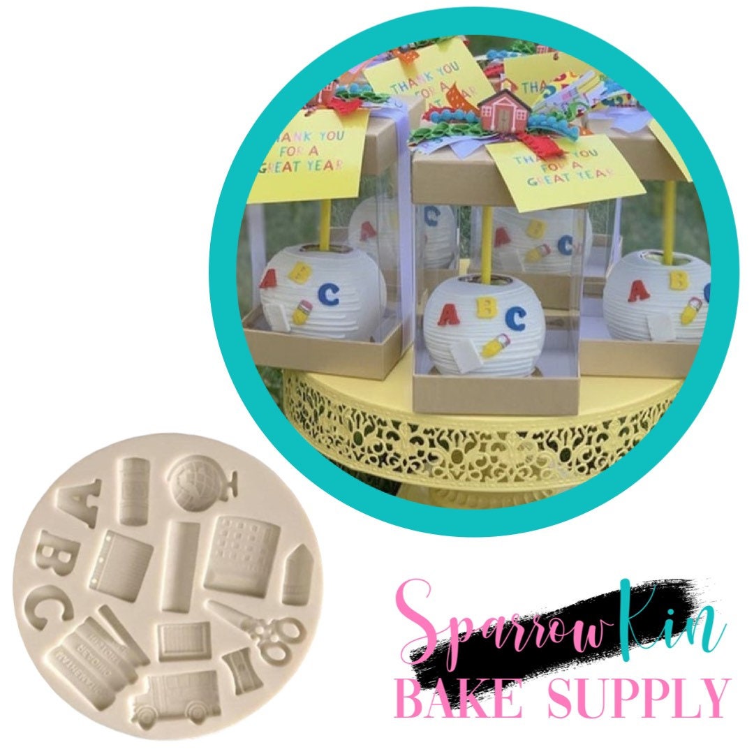 School Themed Silicone Mold LBS - Etsy