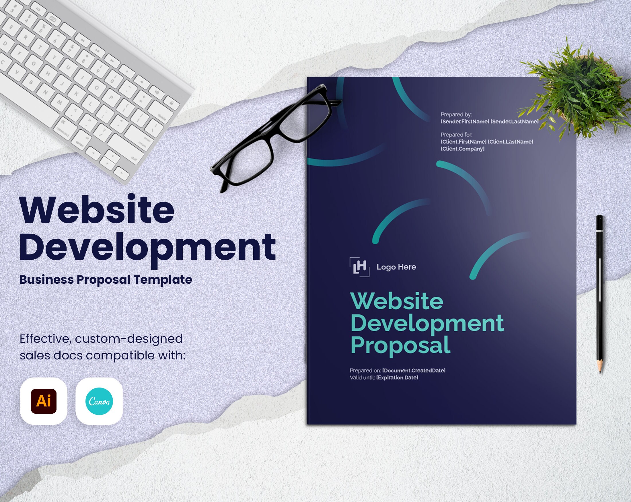 Website Development Proposal Template for CANVA & ILLUSTRATOR - Etsy