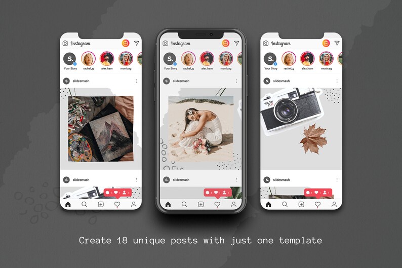 Stacey Instagram Puzzle Template | CANVA Instagram Post Template ...