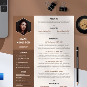 Elena Resume Template | Professional Microsoft Word CV Template ...